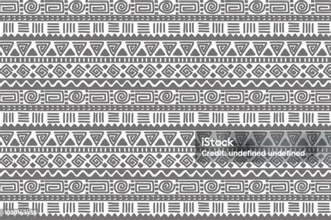 회색과 흰색 기하학적 배경입니다 민족 손으로 그려진된 패턴 디자인에 대한 스톡 벡터 아트 및 기타 이미지 디자인 멕시코 모양 Istock