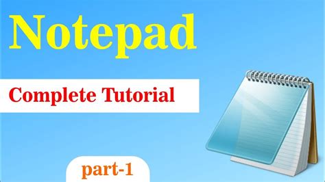 Notepad Tutorial In Hindi Youtube
