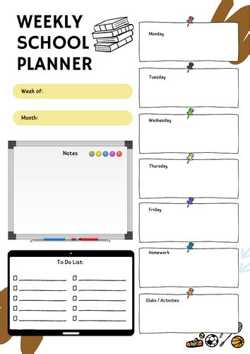 Weekly School Planner Teaching Resources