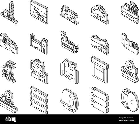 Steel Production Industry Metal Isometric Icons Set Vector Stock Vector Image And Art Alamy