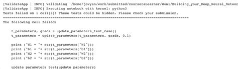 W4 A1 Grading Issue Neural Networks And Deep Learning DeepLearning AI