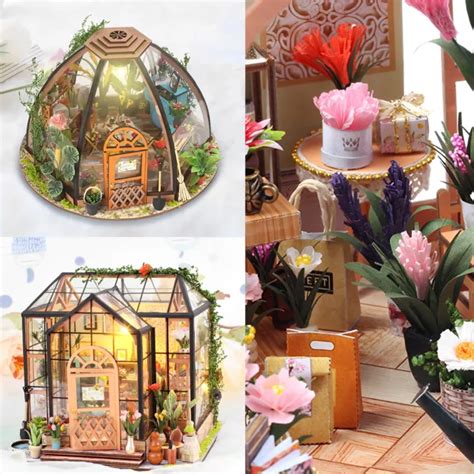 Diy Miniature House Kit With Led Light Creative Dollhouse Model Kit