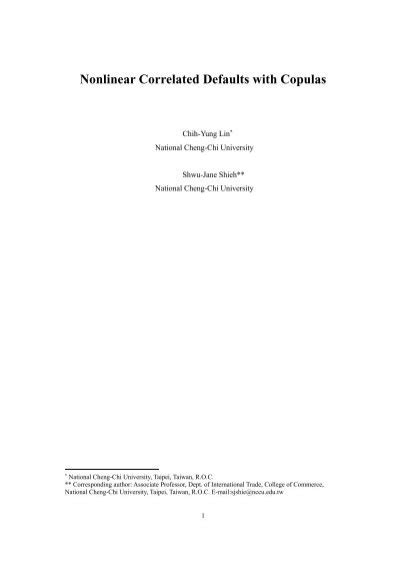 Nonlinear Correlated Defaults With Copulas
