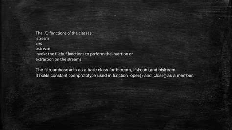 Stream Classes In C Pptx