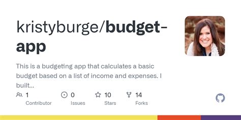 Github Kristyburgebudget App This Is A Budgeting App That Calculates A Basic Budget Based On