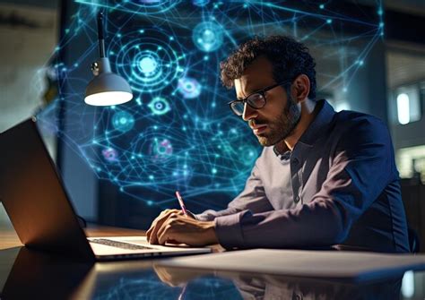 Premium Ai Image A Lowangle Shot Of A Mathematician Working On A