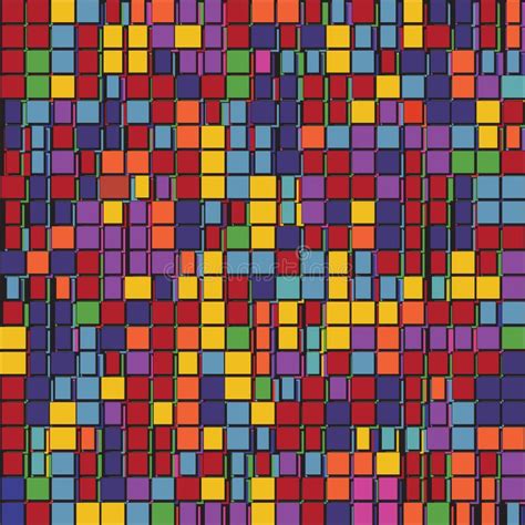 Brick Wall Rectangle Squares Modern Fabric Interior Background Pattern