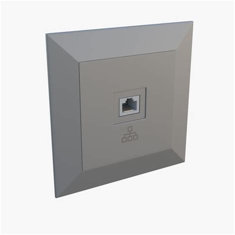 Ethernet Port Wall Socket D Model TurboSquid