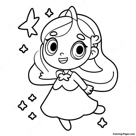 Cute Rosalina With Luma Coloring Page Coloring Pages Com