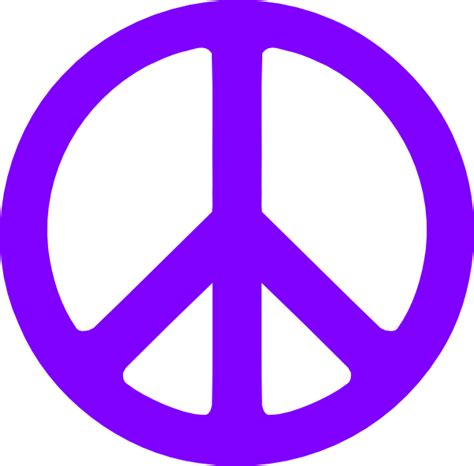 Purple Peace Sign Clip Art At Vector Clip Art Online