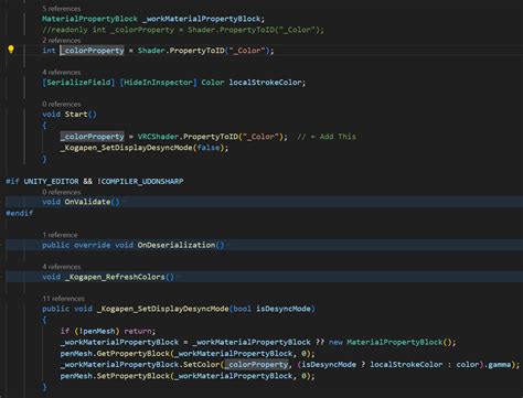 The Color Change Using Materialpropertyblock From Udonsharp Does
