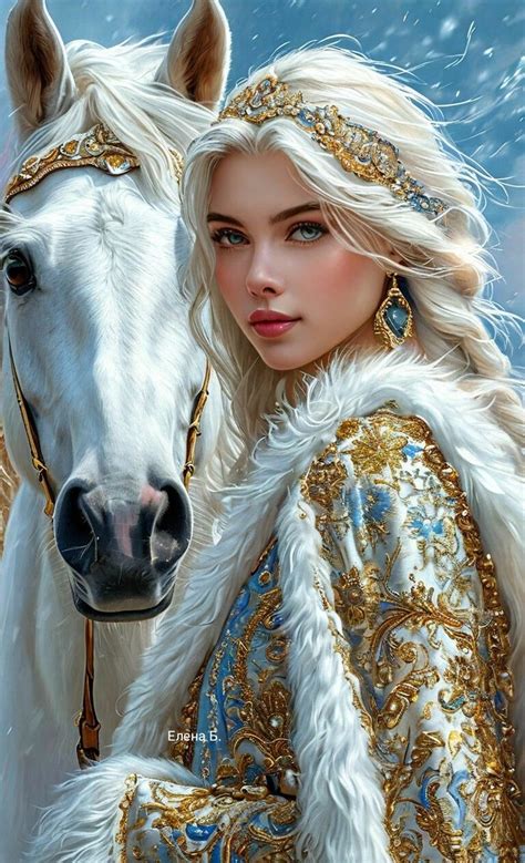 Девушка с лошадью Лошади Рисунки Портрет