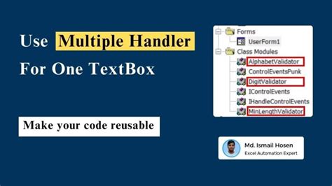 How To Create Multiple Event Handlers For One Textbox Md Ismail Hosen