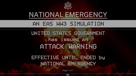 Us Nuclear Attack Broadcast An Eas Ww3 Simulation Rww3