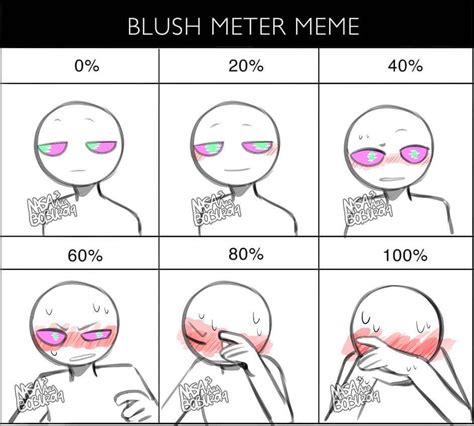 Blush Meter Meme I Have A Lot To Draw Whyd I Do This