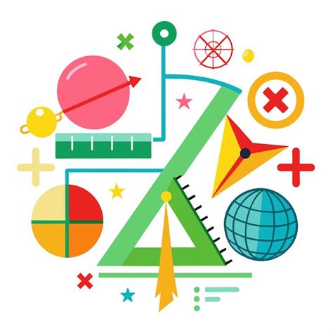 Mathematic Illustration Geometric Shapes Illustration Premium Ai