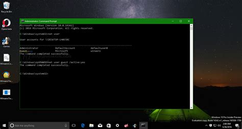 Enable Guest Account In Windows 10