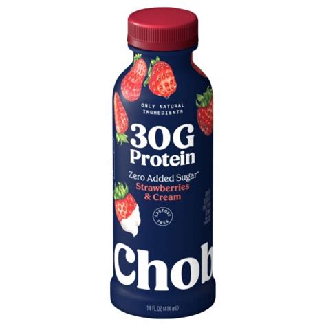 Chobani® 30g Protein Lowfat Greek Yogurt Drink Strawberries And Cream 14