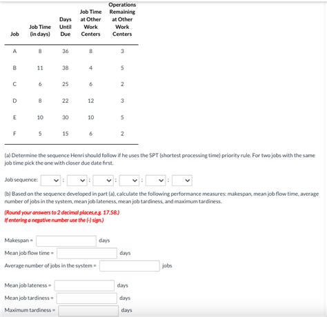 Solved A Determine The Sequence Henri Should Follow If He