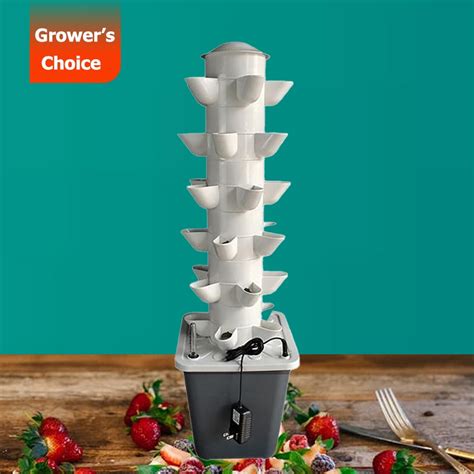 Litgrow 30 Holes Vertical Gardening Planter Hydroponic Grow System Tower Kit Home Sponge Inside