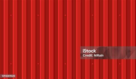 빨간색 물결 모양 슬레이트의 벡터 매끄러운 패턴 아연 도금 철 시트 컬러 골판지 금속 지붕 시트 텍스처 배경 금속 지붕 금속