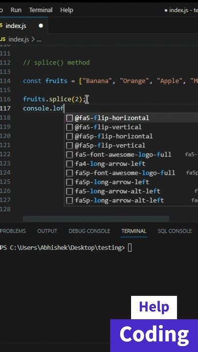 Splice Method In Javascript Js Array Interview Youtubeshorts Shortsvideo Youtube Coding