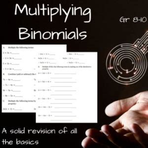 Multiplying Binomials FOIL Addressing All The Basics Needed Made By Teachers