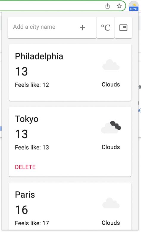 Github Loicsanchez Weatherextension A Chrome Extension Built On A Weather Api Using Typescript