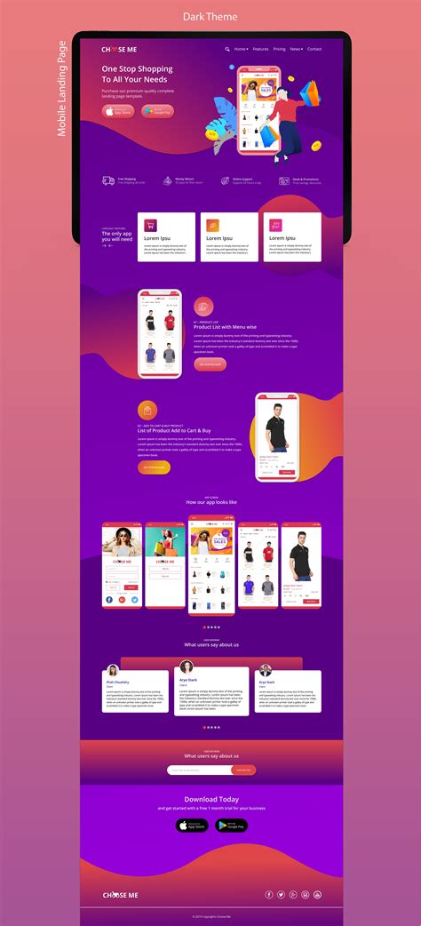 Mobile Landing Web Page UI UX Design Behance