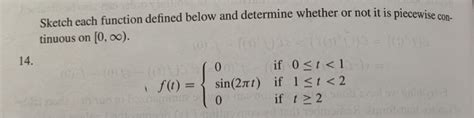 Solved Sketch Each Function Defined Below And Determine