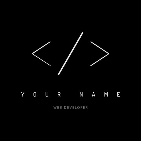 Premium Vector Abstract Minimalistic Code Html Web Developer Vector