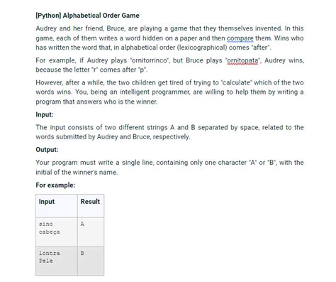 Solved [python] Alphabetical Order Game Audrey And Her