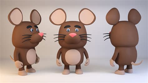 Artstation Cartoonish Humanoid Rat Character Game Assets