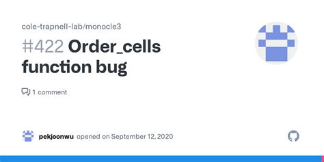 Order Cells Function Bug · Issue 422 · Cole Trapnell Lab Monocle3 · Github