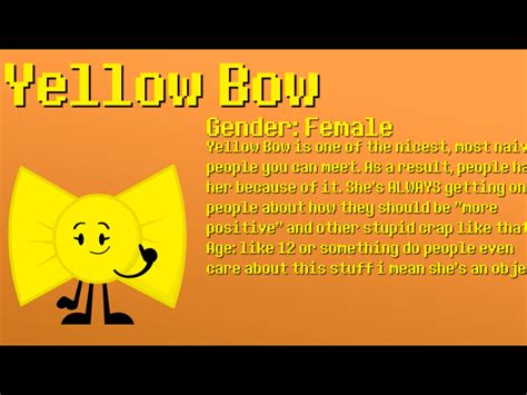 Yellow Bow Object Shows Community Fandom