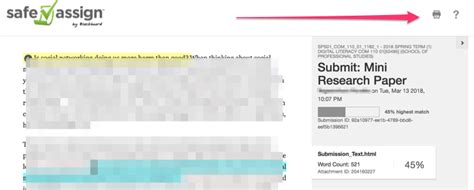 How To Read A Safeassign Report Cuny School Of Professional Studies