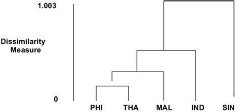 Hierarchical Cluster Analysis Dendrogram For Asean5 1995 2009