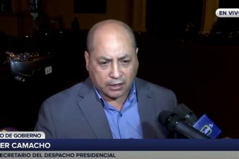 Beder Camacho Secretario De Palacio Rechaza Denuncias Y Asegura Que
