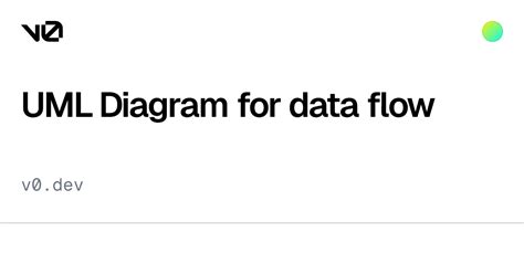 Uml Diagram For Data Flow V0 By Vercel