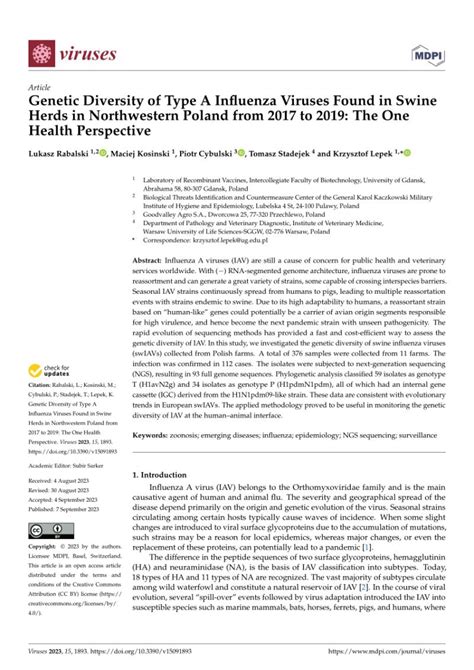 piotr cybulski on linkedin pdf genetic diversity of type a influenza