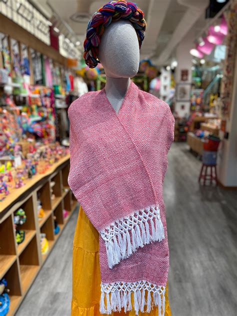 Oaxaca Rebozo Light Brown Mexican Outfit Outfit Accessories Oaxaca