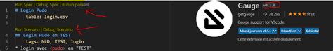 Display Issue In Gauge Vscode V014 Absence Of Run Scenario And Debug Scenario Labels
