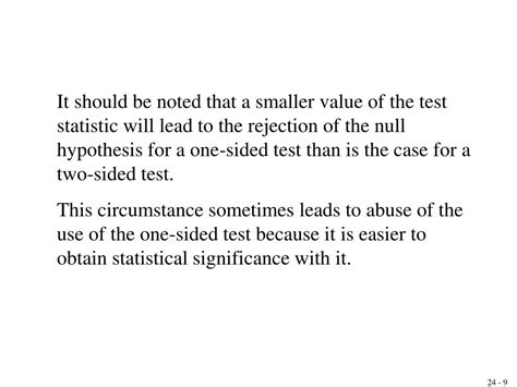 Ppt Module 24 One Sided One Tailed Tests Powerpoint Presentation Free Download Id 1086465
