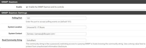 Pfsense Snmp Configuration Bots