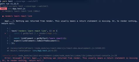 Newly Created React App With Typescript Template Crashing When Running Tests With Coverage Flag
