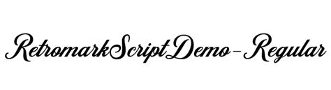 RetromarkScriptDemo Regular Font FFonts Net