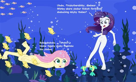 1752959 Explicit Artistphp43 Edit Fluttershy Rarity Fish