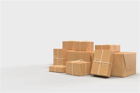 골판지 상자 종이 포장 배달 화물 물류 및 운송 창고 보관 개념 3d 렌더링 배경 주제에 대한 스톡 사진 및 기타 이미지 배경 주제 배달 배달부 Istock