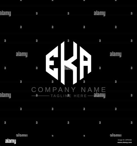 Eka Letter Logo Design With Polygon Shape Eka Polygon And Cube Shape