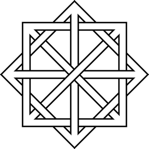 Premium Vector Intertwined Squares Abstract Geometric Frame